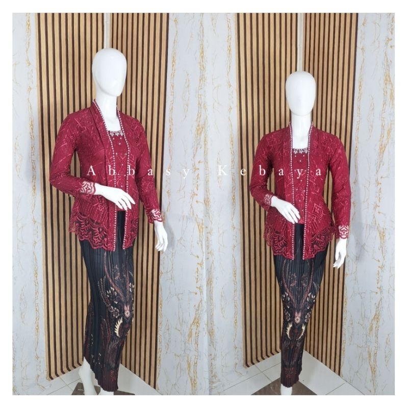 Jual Kebaya kutu baru tille payet / kebaya modren / kebaya tunik / setelen kebaya brokat ...