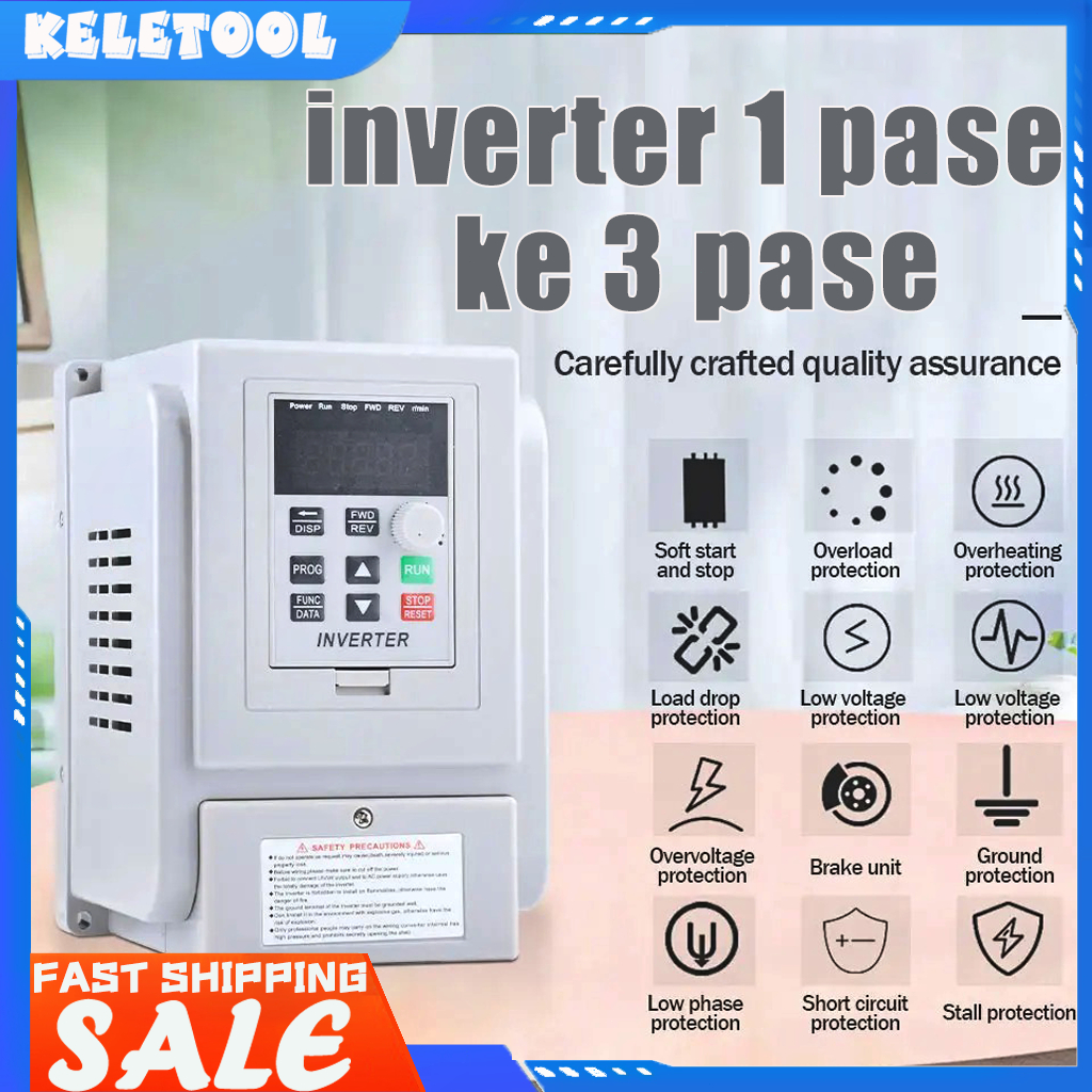 Jual ⭐Versi bahasa Inggris⭐ 1.5kw 2.2kw 4kw Converter VFD alat pengatur kecepatan dinamo ...