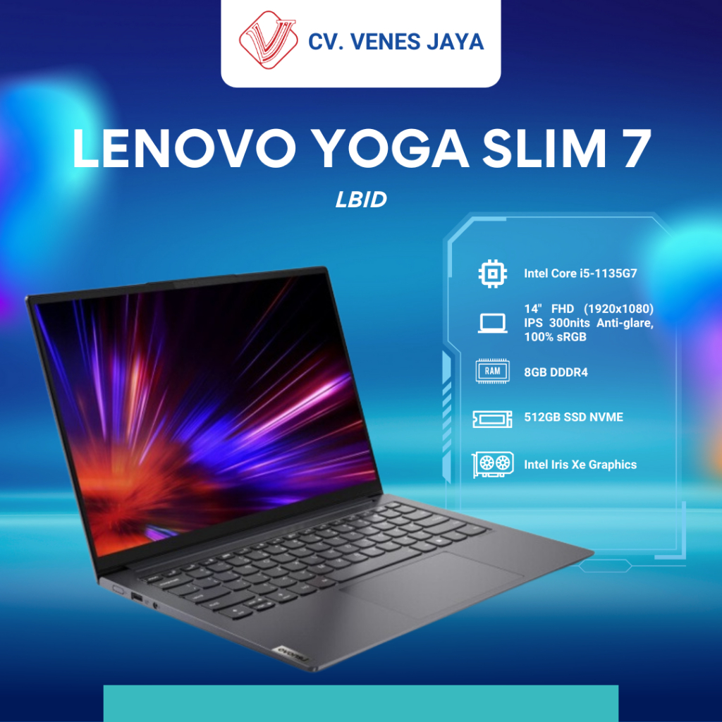 Jual LENOVO YOGA SLIM 7 (LB/AJID) INTEL CORE I5-1115G7 RAM 8GB 512GB SSD WIN11+OHS | Shopee ...