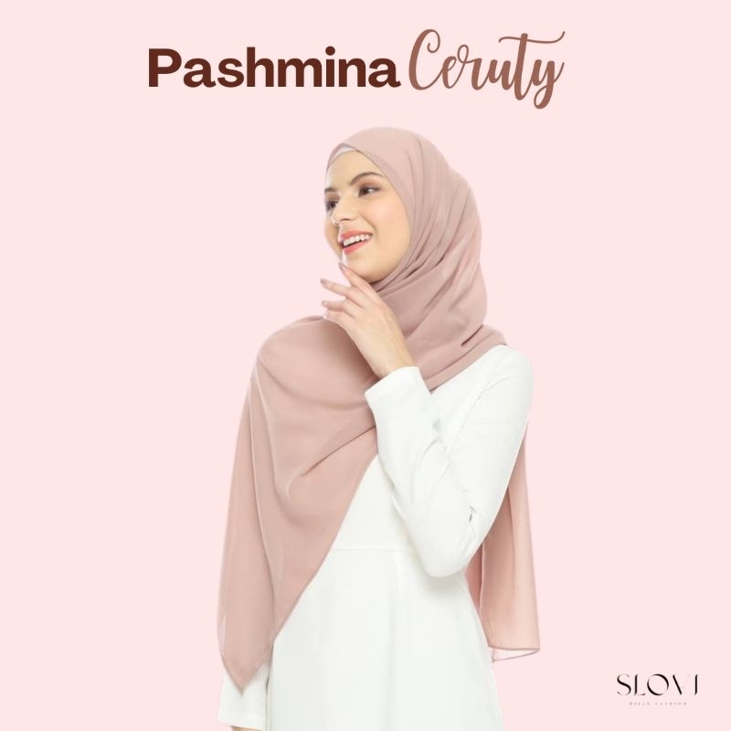 Jual PASHMINA CERUTY BABY DOLL PREMIUM JILBAB PASHMINA CERUTY MURAH | Shopee Indonesia