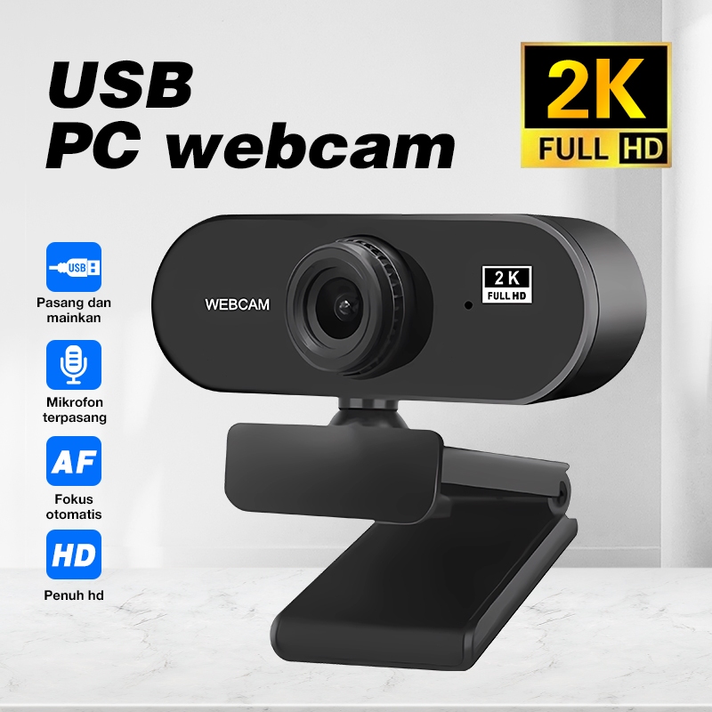 Jual Webcam Laptop 1080P/2K USB Kamera PC 4K Full HD Camera With Mic ...