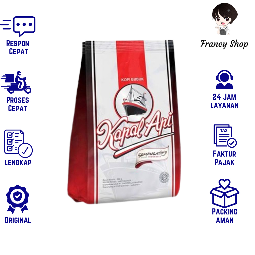 Jual Kopi Bubuk Kapal Api Silver Pouch 380 gr | Shopee Indonesia