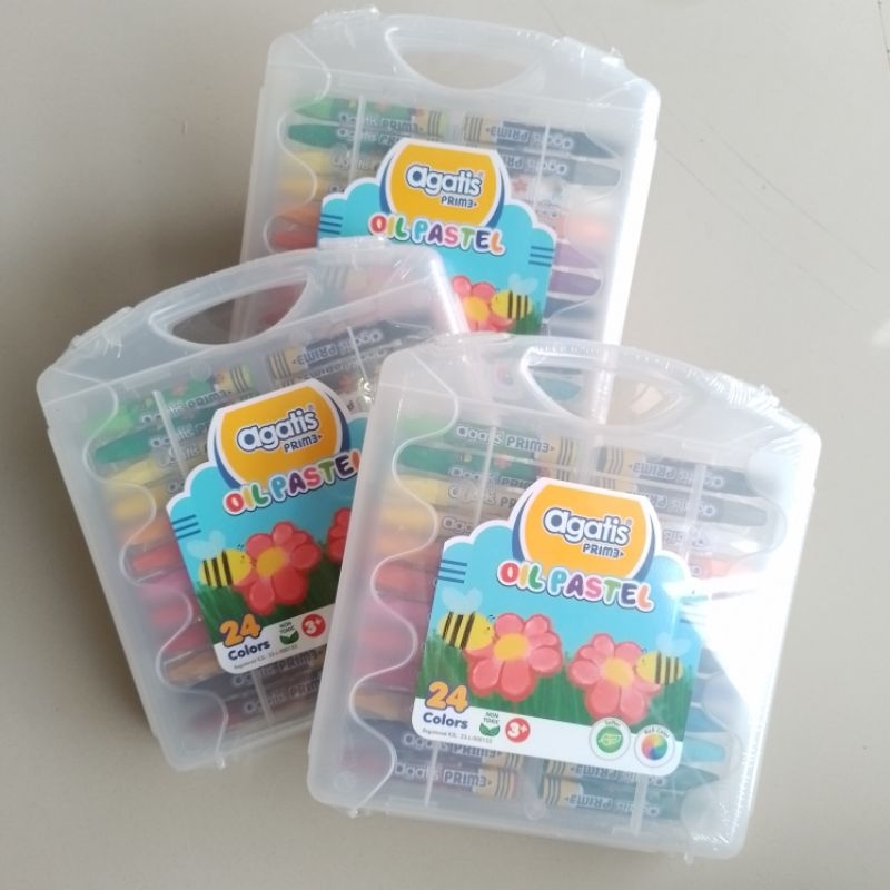 Jual Crayon Oil Pastel Agatis Prime 24 Warna Hexagonal ( Set ...