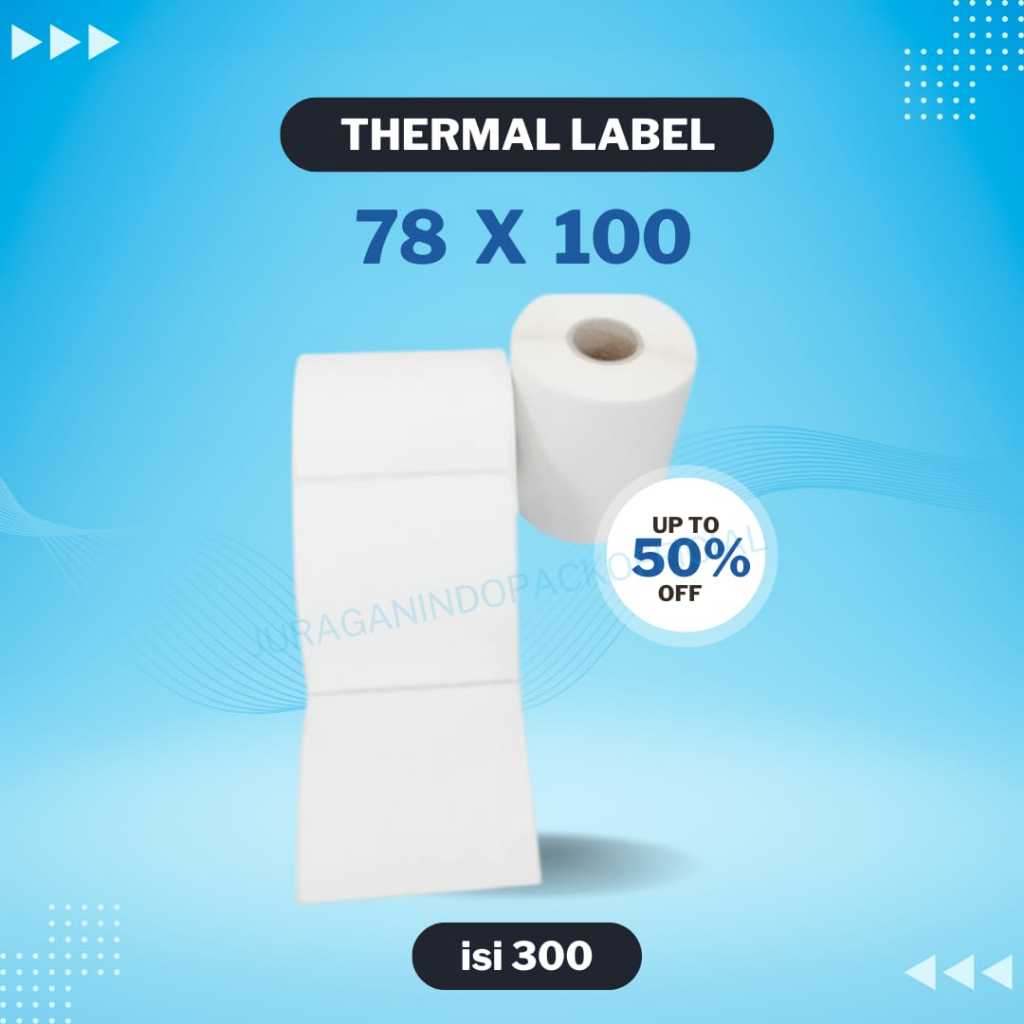 Jual Stiker Label Barcode Thermal [78 x 100] Label Barcode Olshop Label ...