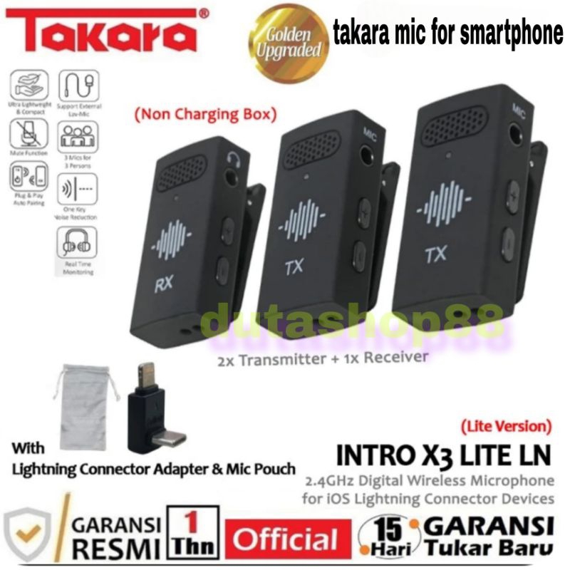 Jual TAKARA INTRO X3 LITE LN / UC FOR SMARTPHONE MICROPHONE IPHONE DAN ...