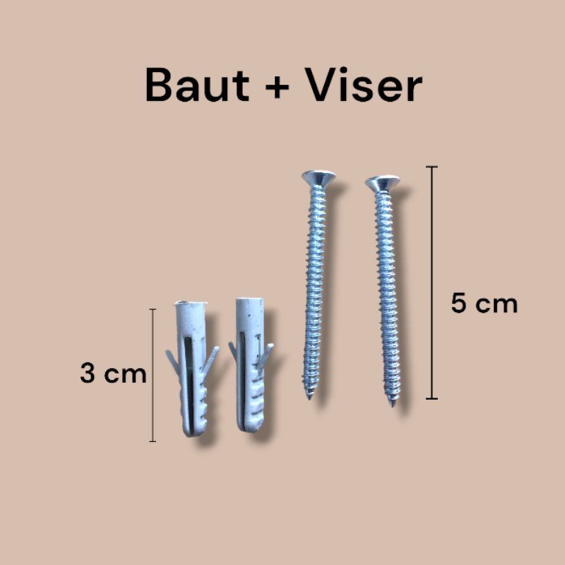 Jual Baut + viser (10 baut + 10 viser/bungkus) | Shopee Indonesia
