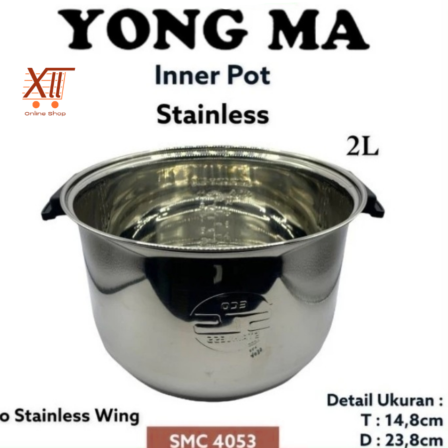Jual YONG MA INNER POT Stainless 2 Liter SMC 4053 Panci Dalam Magic Com ...