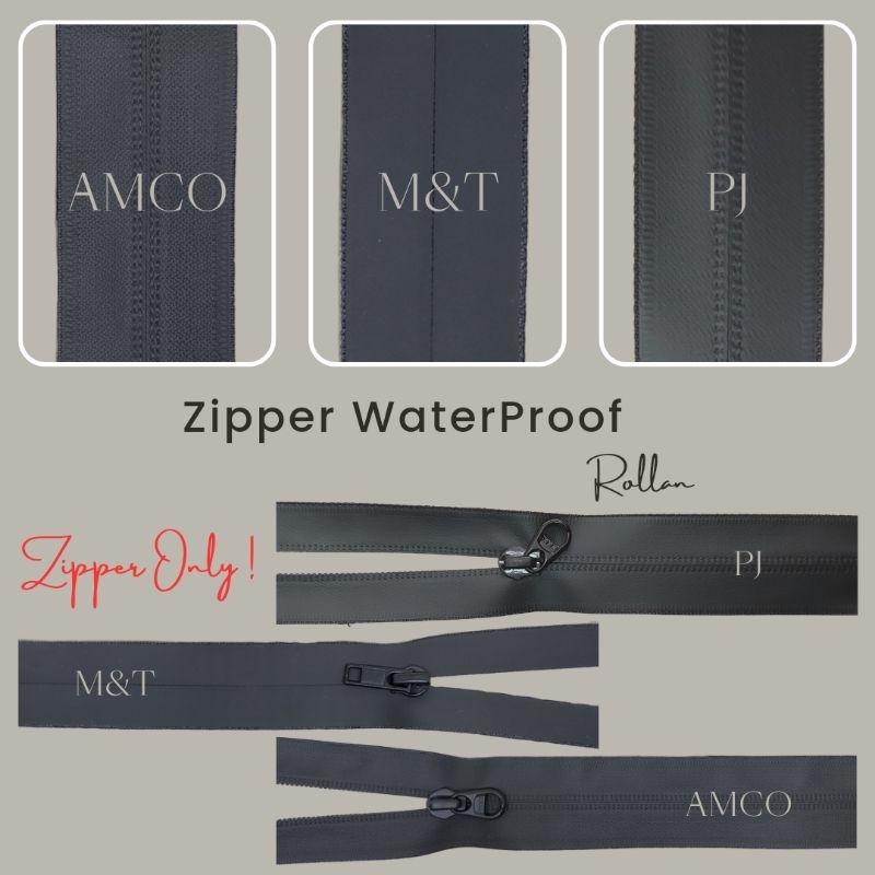 Jual Ritsleting Waterproof No 5 / Sleting Waterproof / Sleting Anti Air ...