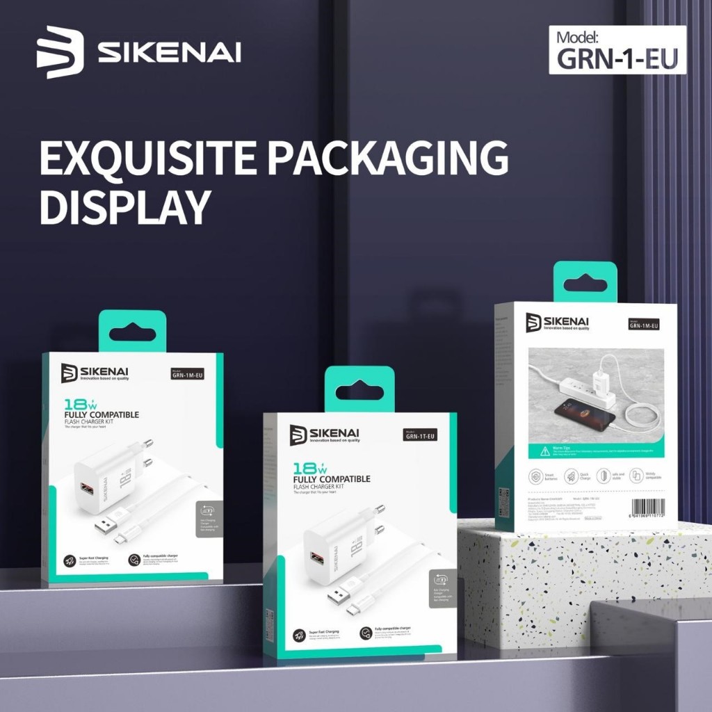 Jual Charger SIKENAI GRN-1M-EU 18W Fully Compatible Flash Charger QC3.0 ...