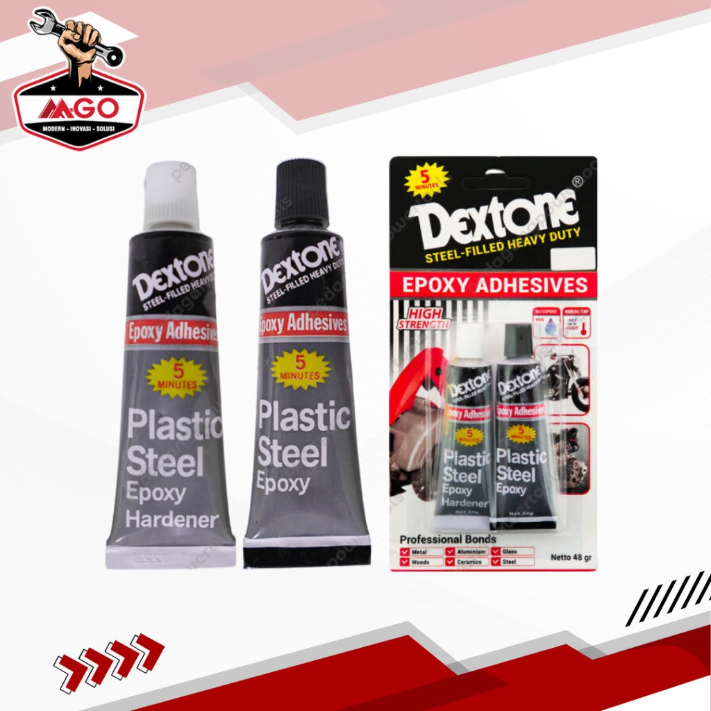 Jual Dextone Lem Plastic Steel Epoxy Hardener 5 Menit / Lem Campur ...