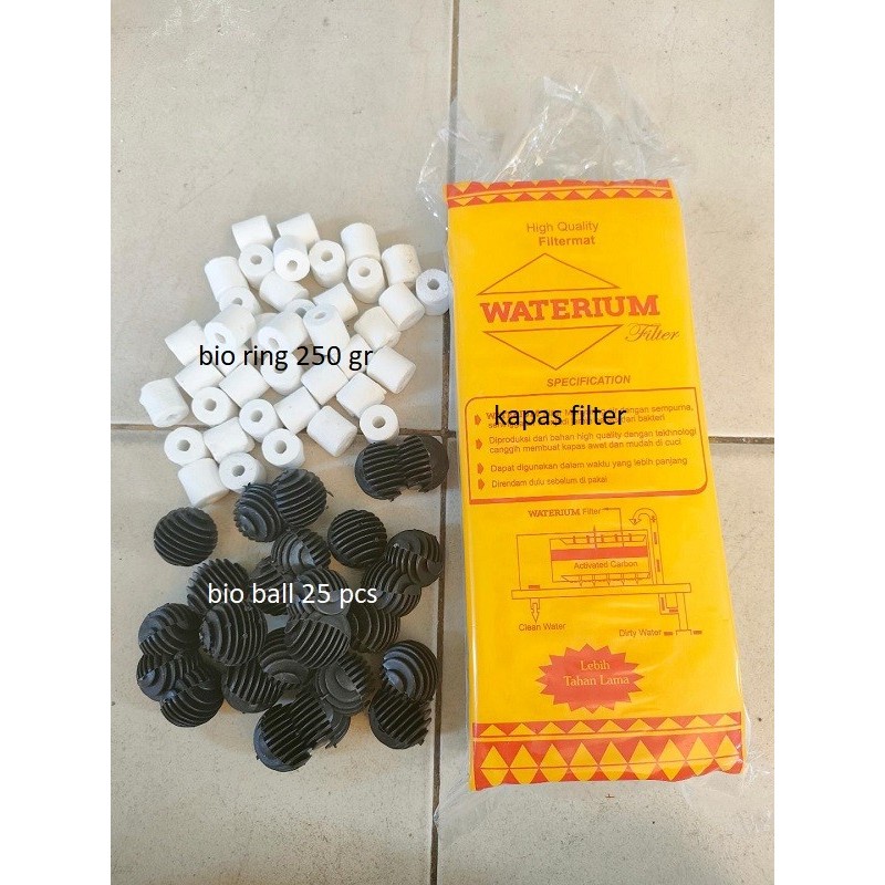 Jual paket media filter aquarium 3 in 1 penjernih air media filter ...