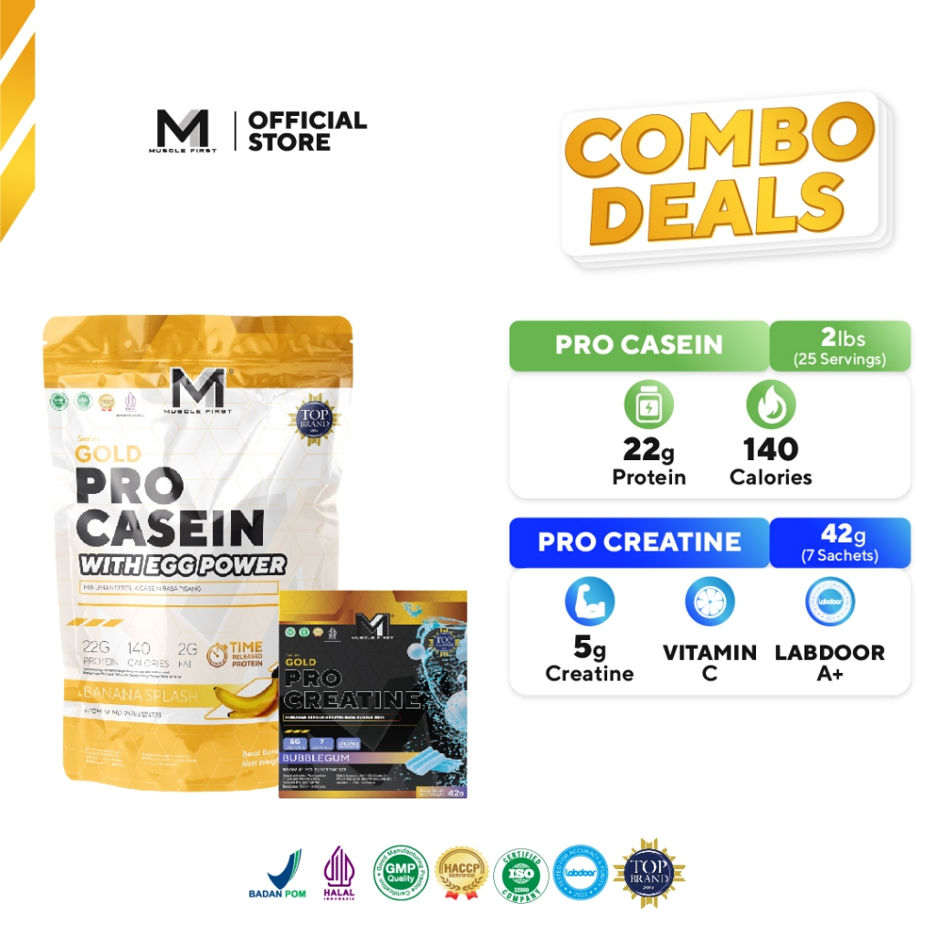 Jual [BUNDLE] MUSCLE FIRST Casein 2Lbs + Creatine Box - Suplemen ...