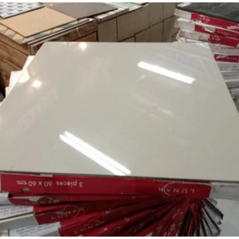 Jual keramik/granit lantai cream polos kw1 60x60 granite | Shopee Indonesia