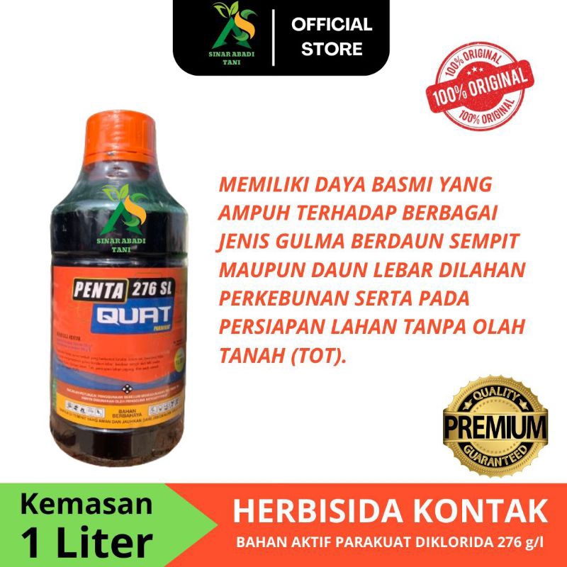 Jual Herbisida PENTA QUAT 276 SL 1 Ltr PEMBASMI RUMPUT LIAR/GULMA Obat ...