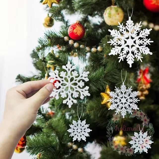 Jual GANTUNGAN SALJU - Gantungan Pohon Natal Snowflakes Salju/ Snow ...