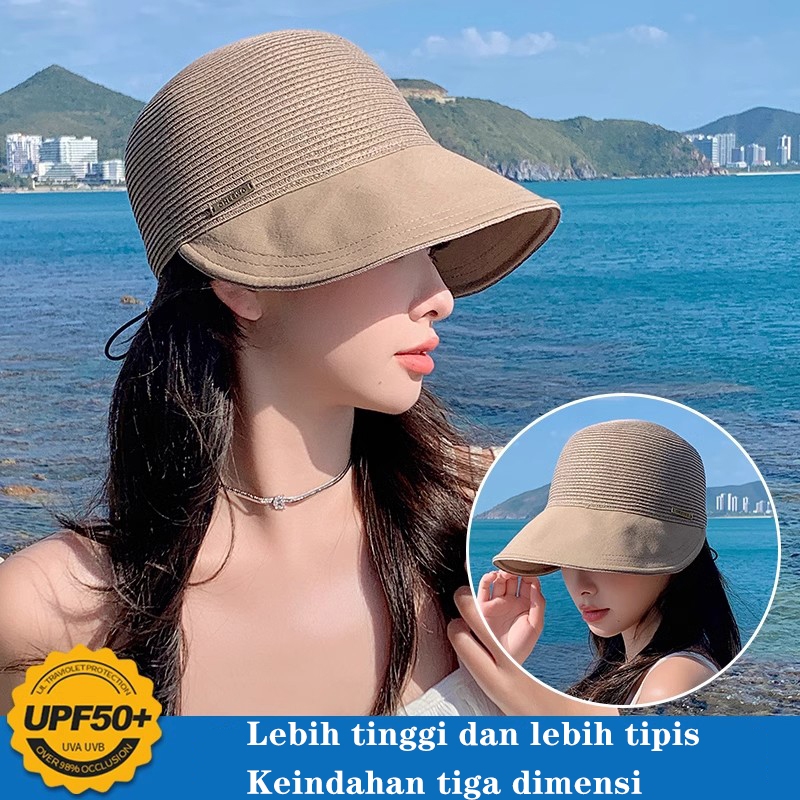 Jual Topi Matahari Pinggiran Besar Keren/Topi Matahari Wanita Impor Gaya Korea/Desain Topi ...