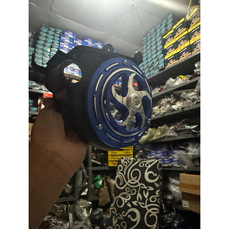 Jual Tutup Kipas Beat Deluxe 2020-2022 Hitam Plus Spiner Biru Kualitas ...