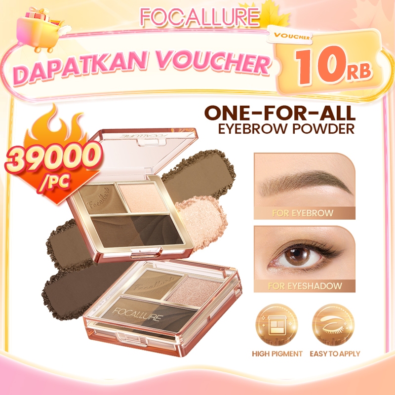 Jual FOCALLURE Multi-Use Brow Powder Palette Smooth Texture Waterproof ...