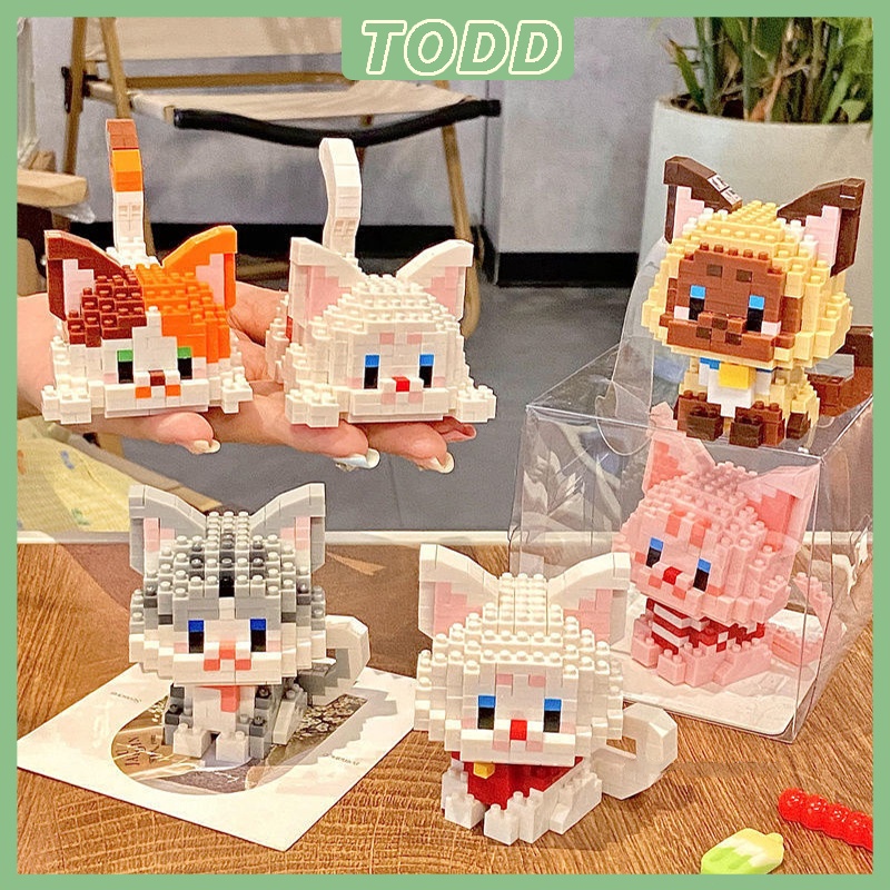 Jual TODD Mainan Balok Susun Nano DIY Kucing Model Anak Building Bricks ...