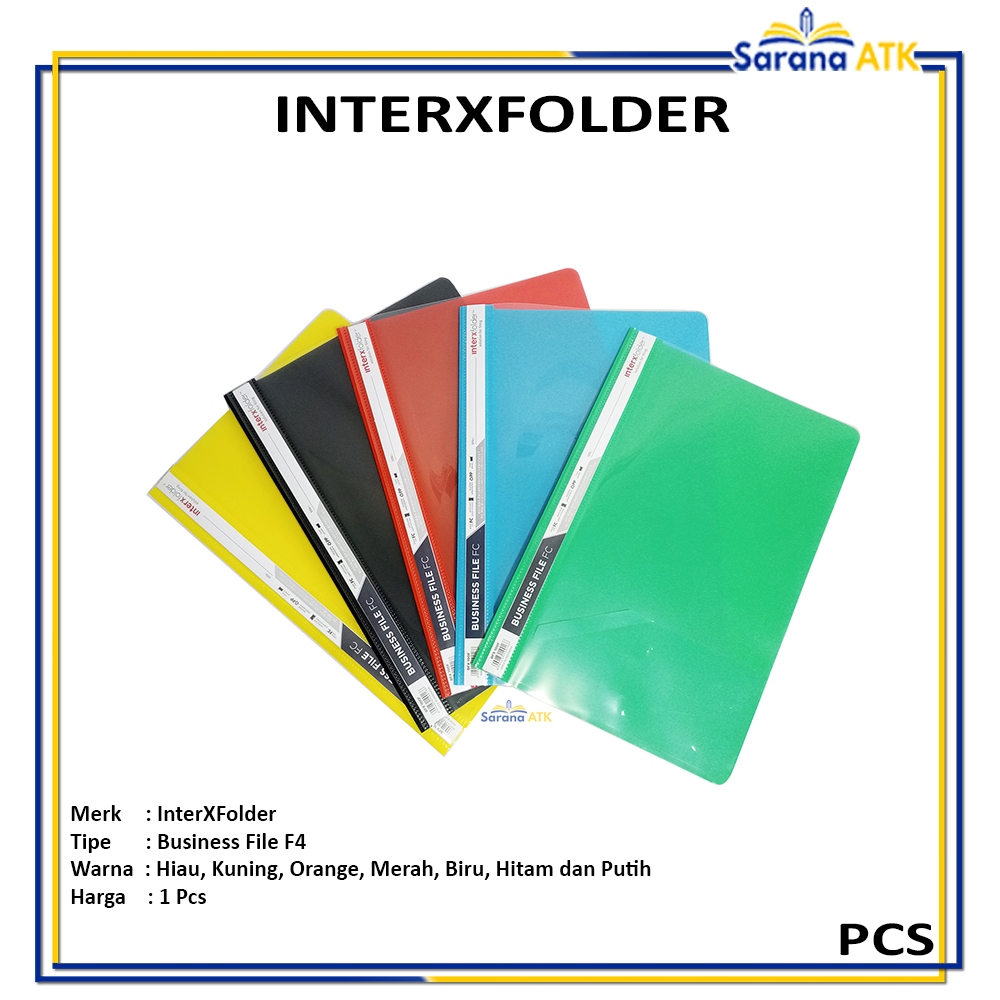 Jual INTERXFOLDER - Business File Map Plastik Ukuran F4 Warna - Pcs | Shopee Indonesia