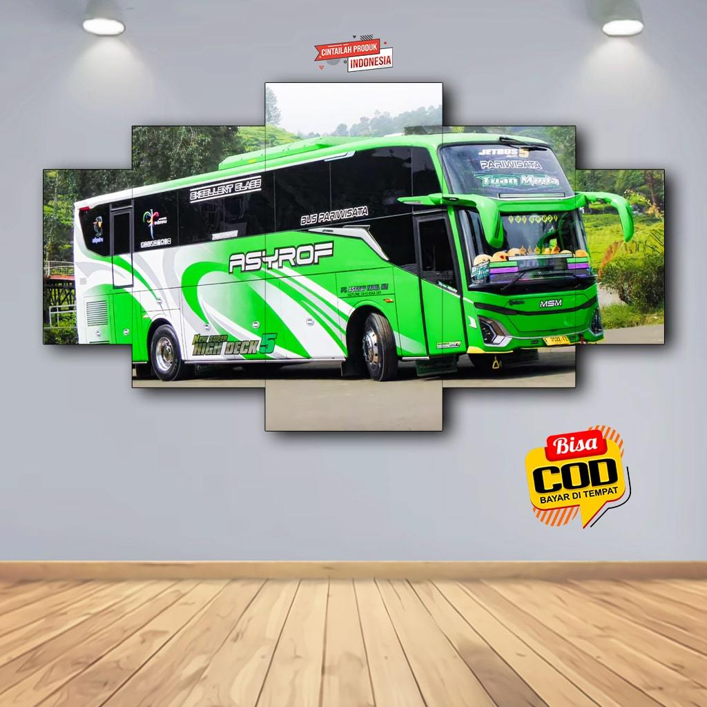Jual MESAKREASI-HIASAN DINDING BUS PARIWISATA POSTER KAYU COMBO 5 WALL ...