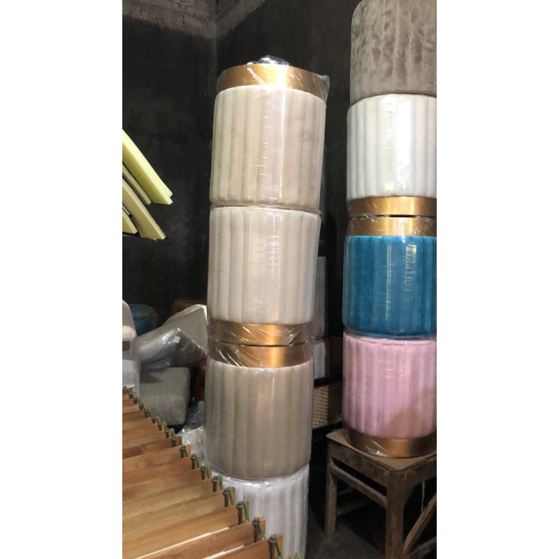 Jual stool garis-garis (warna random) jika ingin custom warna varian ...