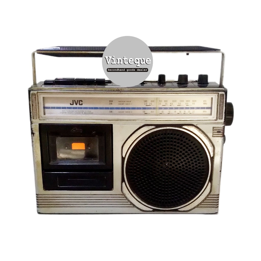 Jual Boombox Vintage Antik JVC Radio Cassette Recorder RC-242S Original ...