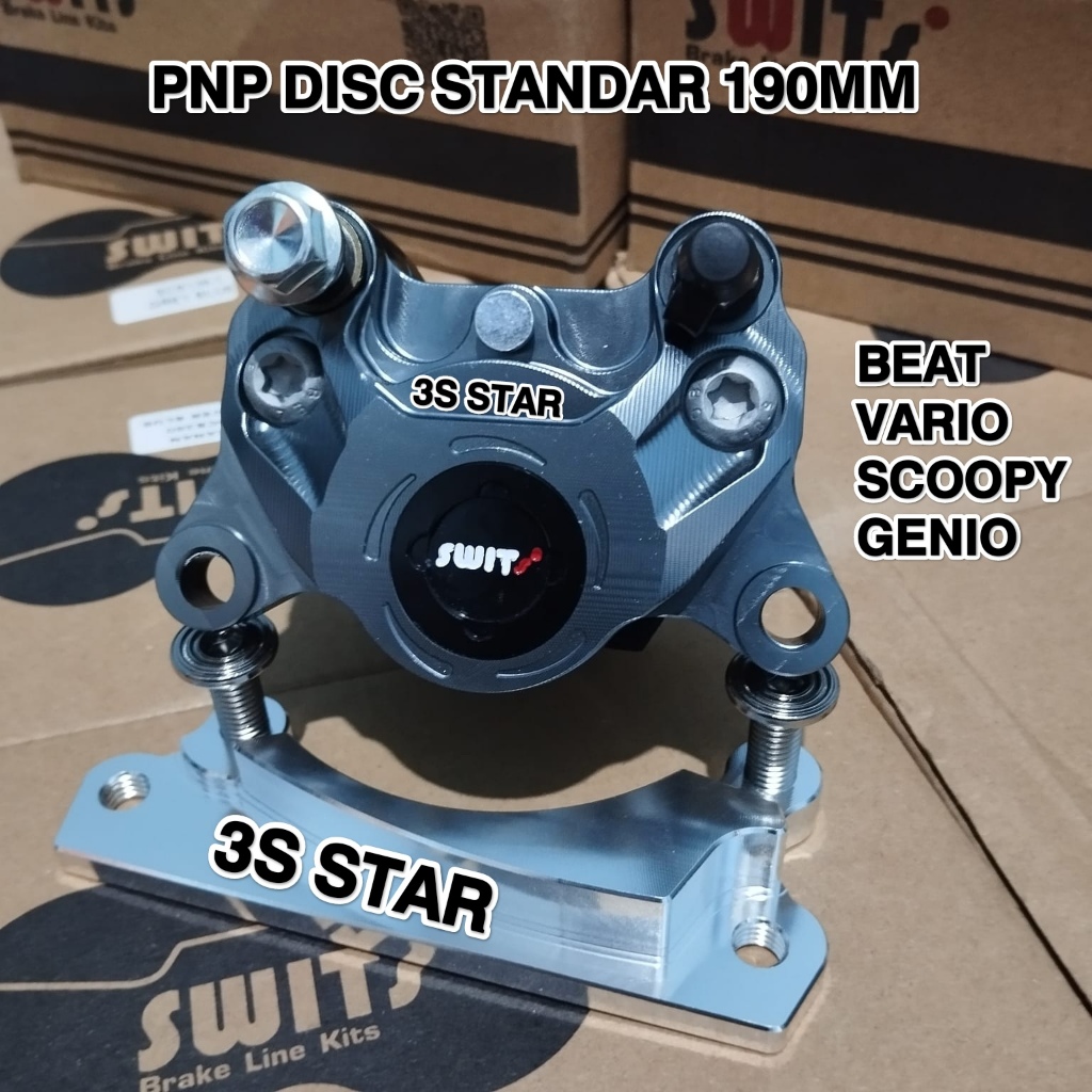 Jual PAKET KALIPER 2 PISTON SWITS PLUS BAUT DISC 2PCS PLUS BREKET BEAT ...