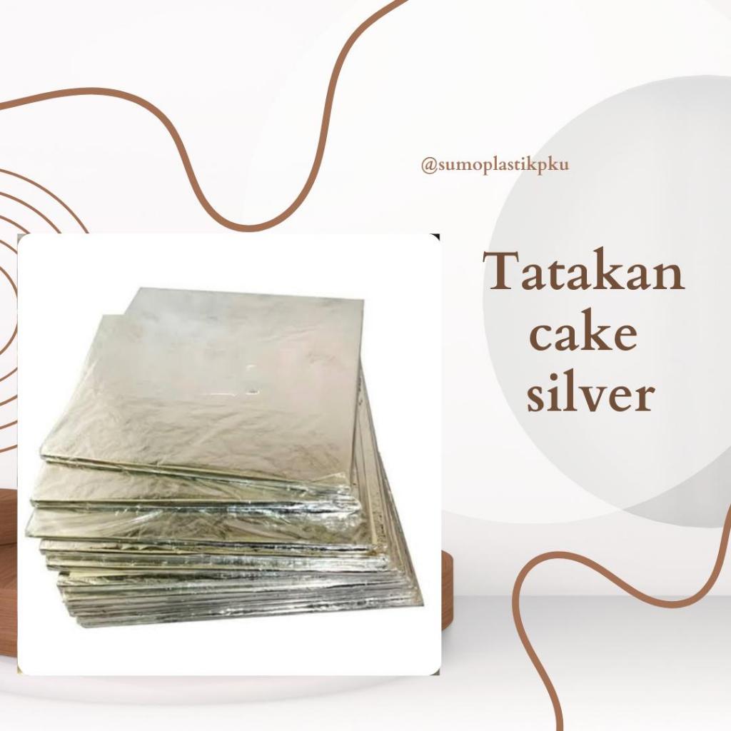 Jual TATAKAN KUE SILVER KOTAK SATUAN TEBAL / ALAS KUE ULANGTAHUN BAHAN ...