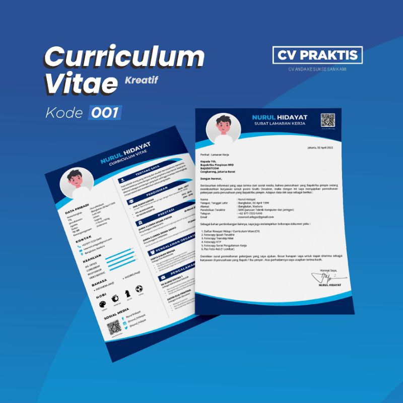 Jual DESAIN 001 | CV KREATIF | CURRICULUM VITAE | RESUME | CV PROFESIONAL | DAFTAR RIWAYAT HIDUP ...