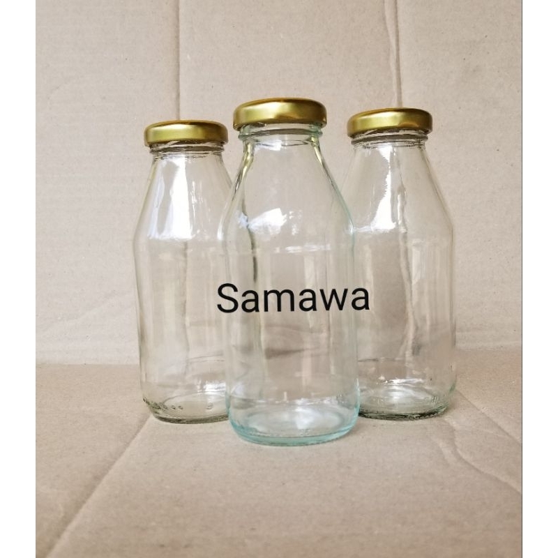 Jual Botol Kaca Jus 250ml / Botol Clear 250ml | Shopee Indonesia