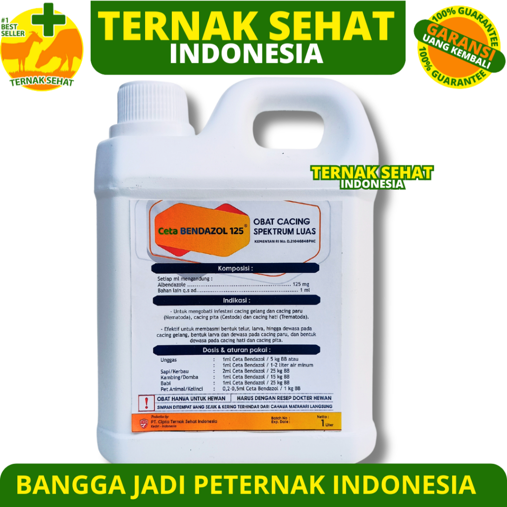 Jual CETA BENDAZOL 1 LITER - Obat Cacing Sapi Cair Ampuh - Obat Cacing ...