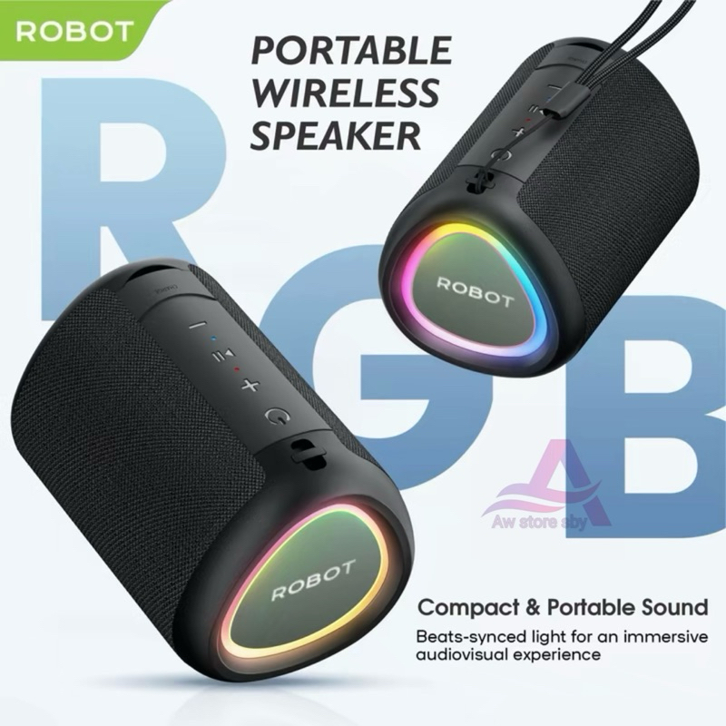 Jual ROBOT R120 Speaker Bluetooth RGB Light 1200mAH High Quality Sound ...