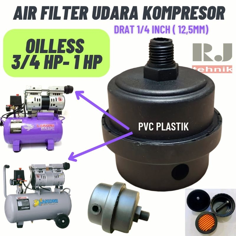 Jual Air Filter Kompresor Oilless 0.75 - 1 HP Filter Udara Inlet ...