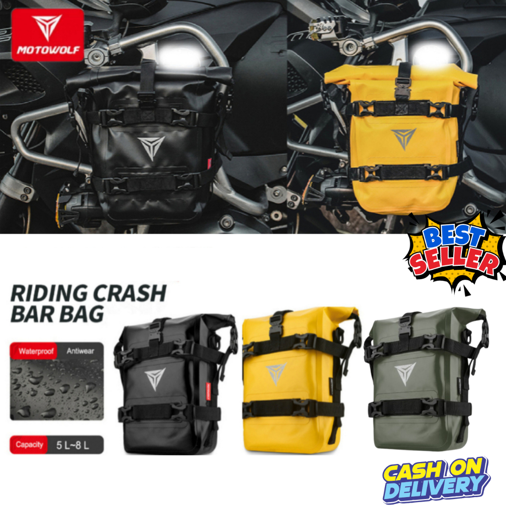 Jual CrashBar Bag Motowolf Side Bag Motor Waterproof Tas Touring ...