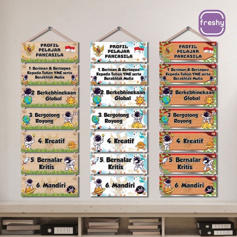 Jual Dekorasi Dinding Kelas Profil Pelajar Pancasila Gantung Tali 7 Susun | Shopee Indonesia