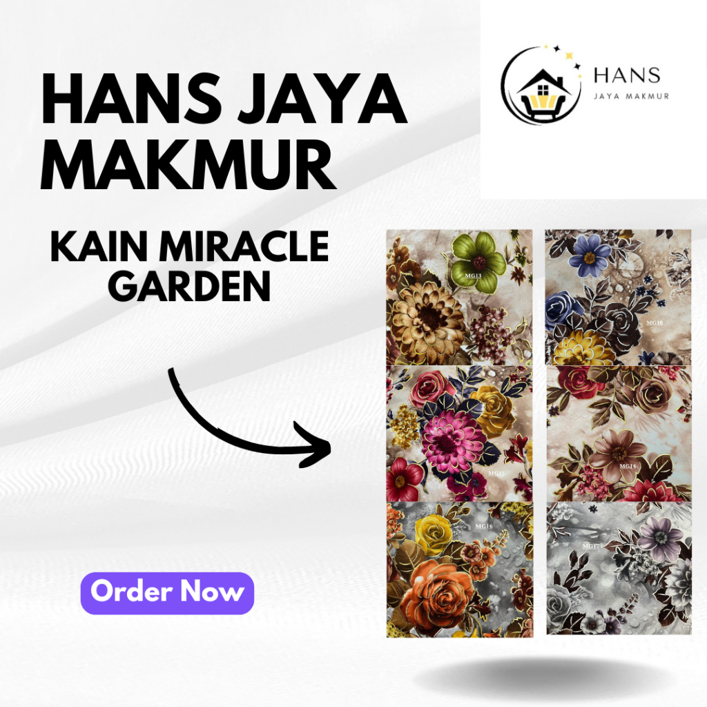 Jual KAIN BUNGA MIRACLE GARDEN | Shopee Indonesia