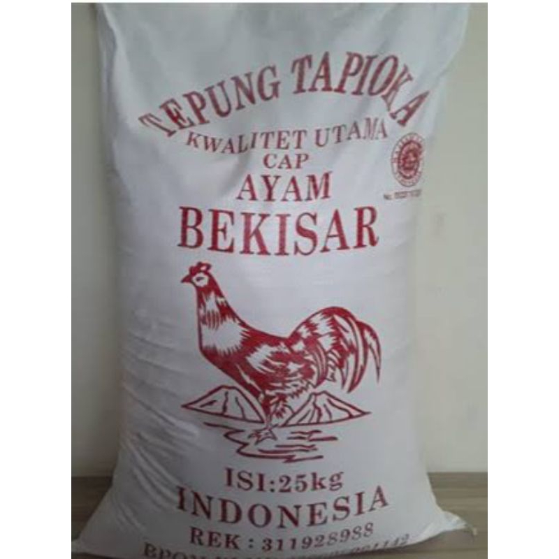 Jual PROMO Tepung Berkualitas Tapioka Cap Ayam Bekisar Merah 25 kg ...