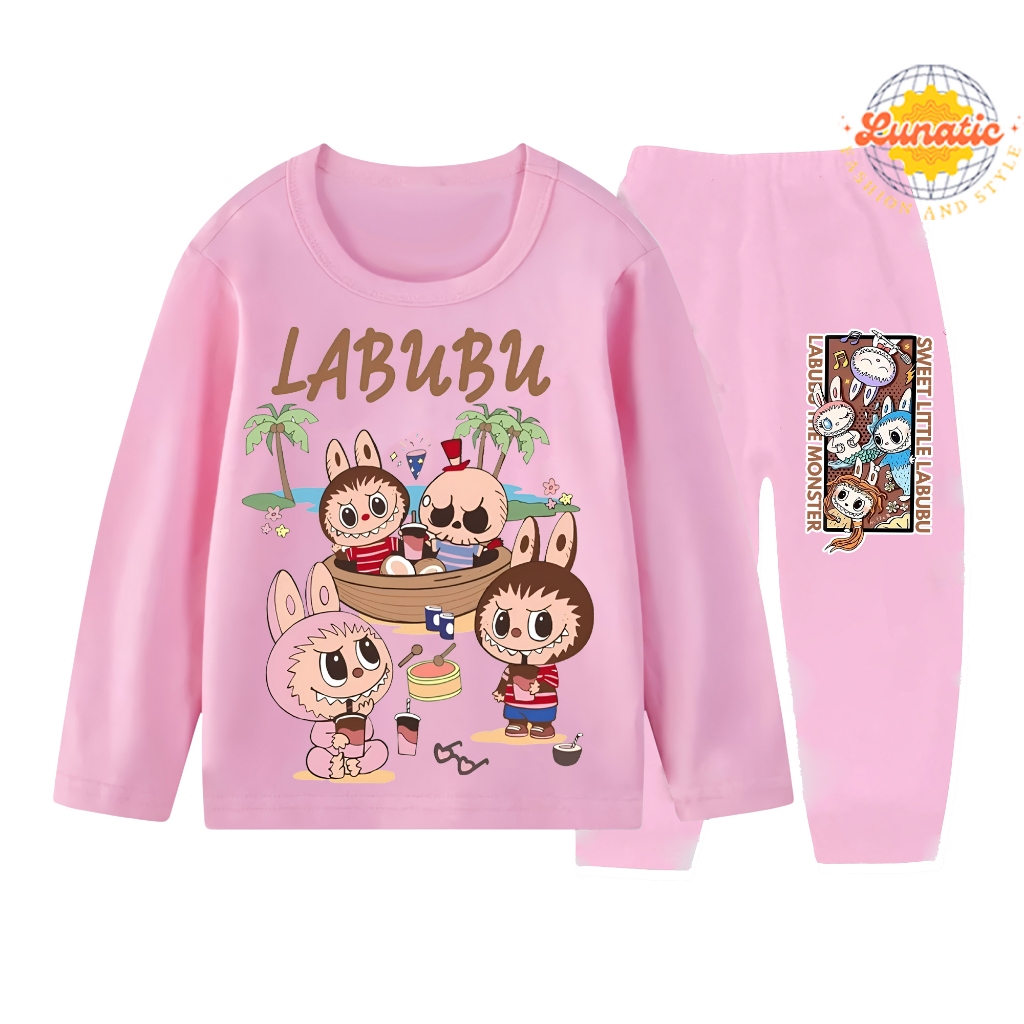 Jual Piyama baju tidur lengan panjang anak laki-laki dan perempuan ukuran 1-10 tahun motif ...
