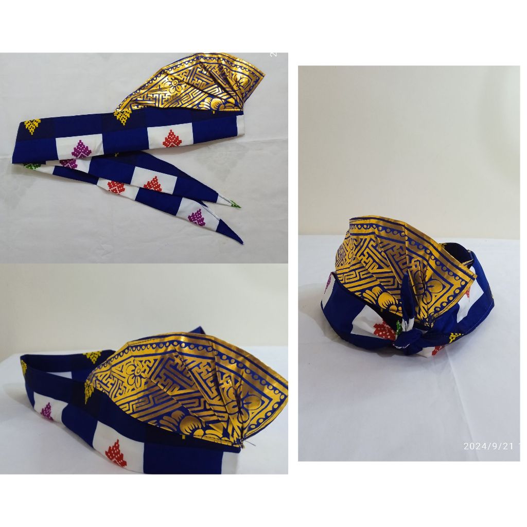 Jual Udeng Prada Ikat Lepas Motif Kotak Kotak/Udeng Prada Ikat Lepas ...