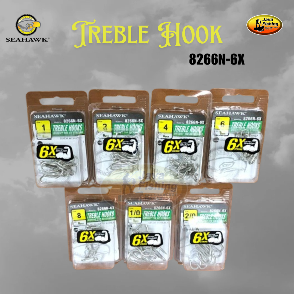 Jual Treble Hook Pancing SEAHAWK 8266N-6X (PS) | Shopee Indonesia