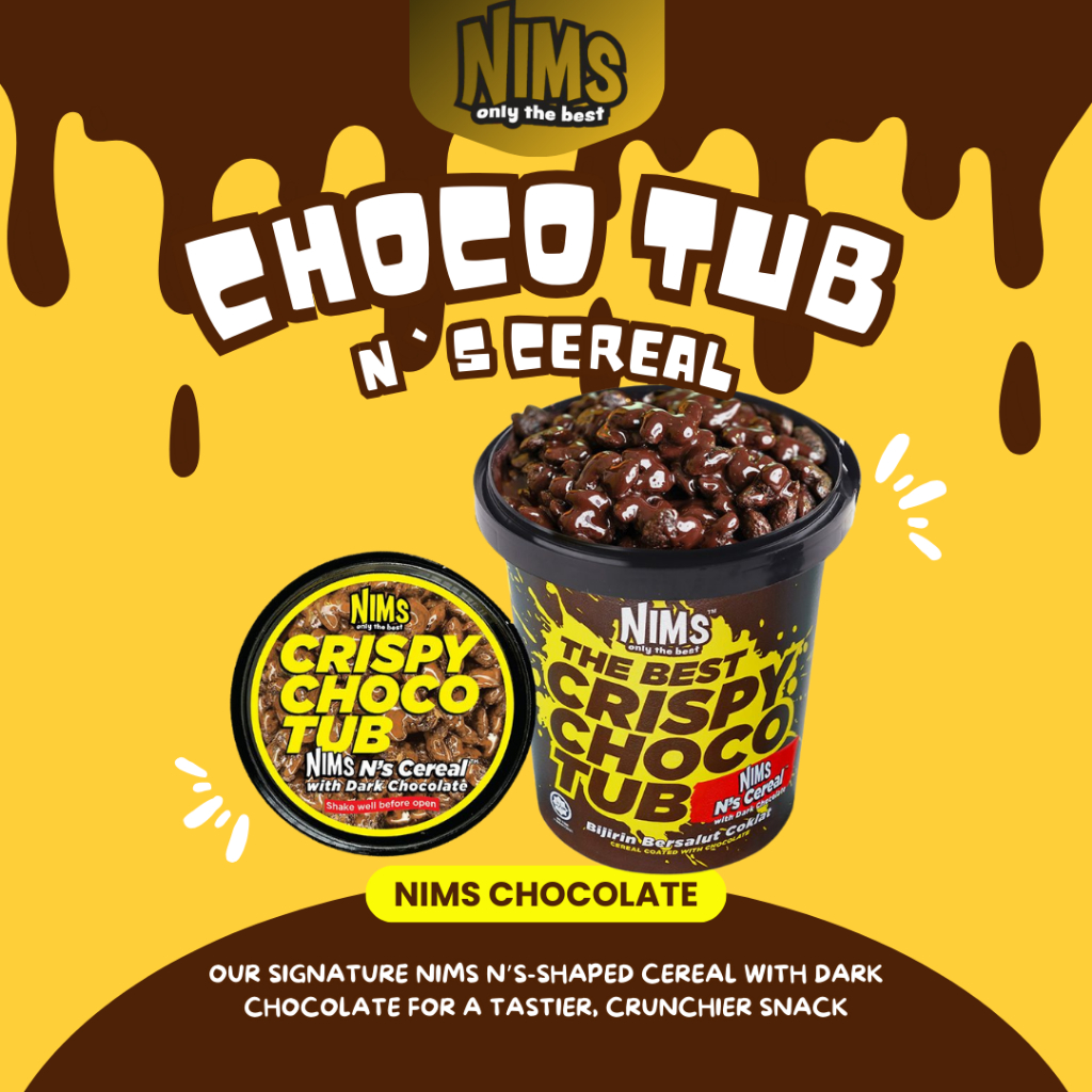 Jual Nims Choco Crispy Tube NS Cereal with Dark Chocolate Cokelat ...