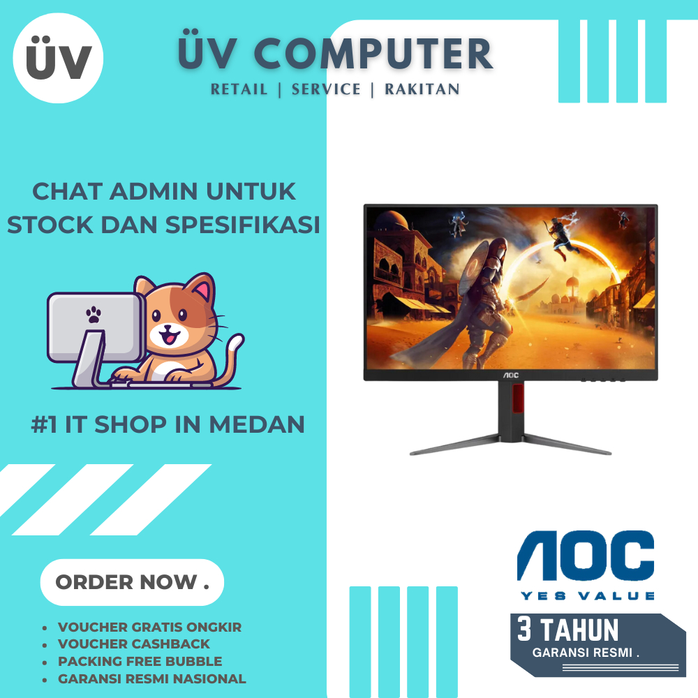 Jual Monitor LED LCD AOC 24G4 | 24" inch | FHD 1080p | Panel IPS ...
