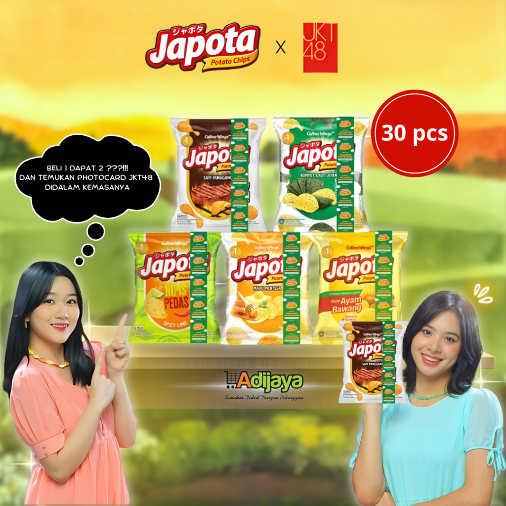 Jual 1 KARTON [30 PCS] JAPOTA x JKT48 68g RASA JAPANESE SEAWEED | BEEF SAPI PANGGANG | AYAM ...