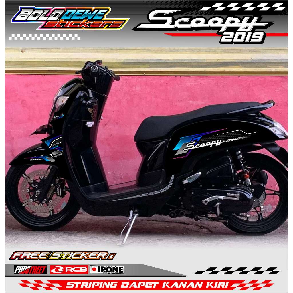 Jual STRIPING VARIASI MOTOR HONDA SCOOPY 2019/ STICKER LIST VARIASI ...