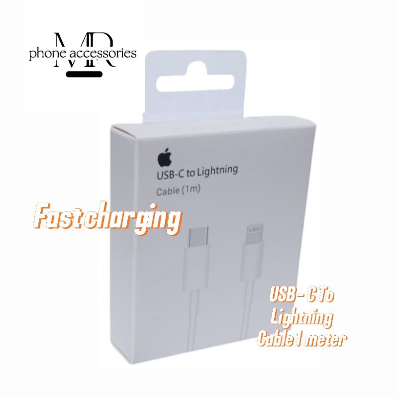 Jual Kabel Data Fast Charging - USB-C To Lightning Cable 1 Meter ...