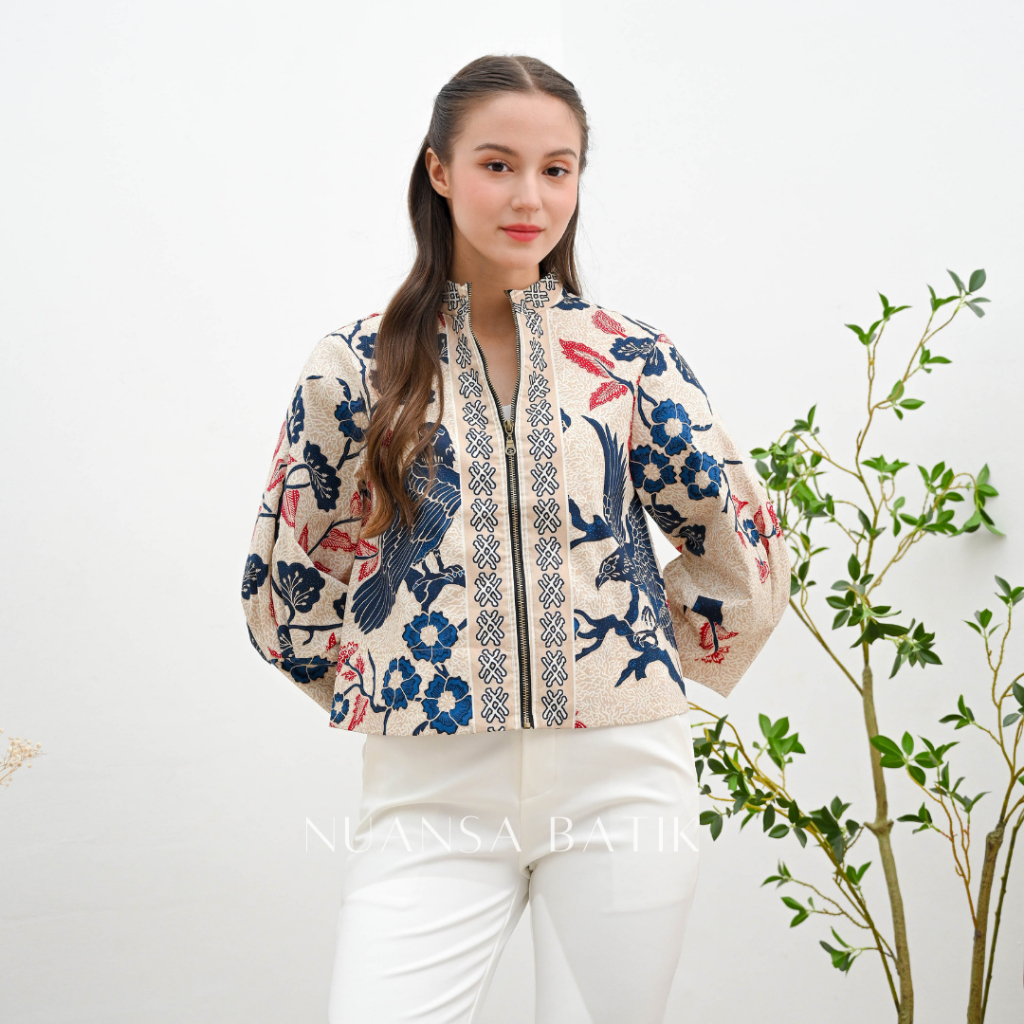 Jual Nuansa Batik Jaket Batik Lengan 7/8 Bahan Katun Stretch | Shopee Indonesia