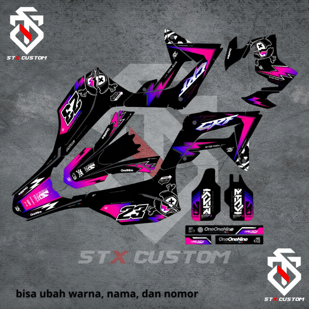 Jual DECAL CRF 150 L SUPER GLOSSY DOFF FULL BODY DESAIN ONEONENINE ...