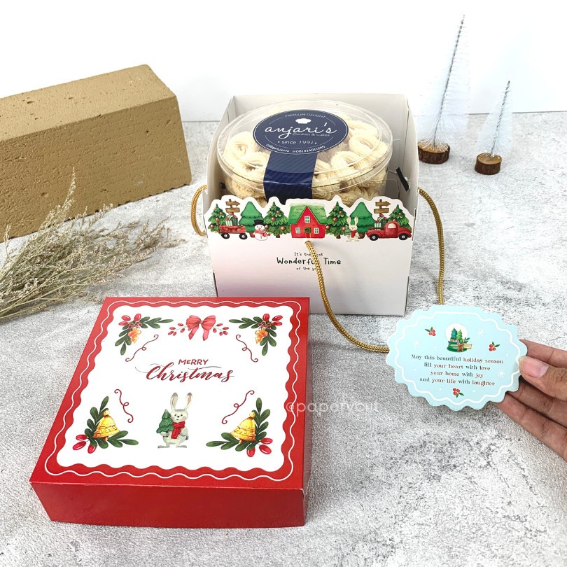 Jual Box Dus Kotak Packaging Kue Cookies Toples Hampers Natal Cristmas ...