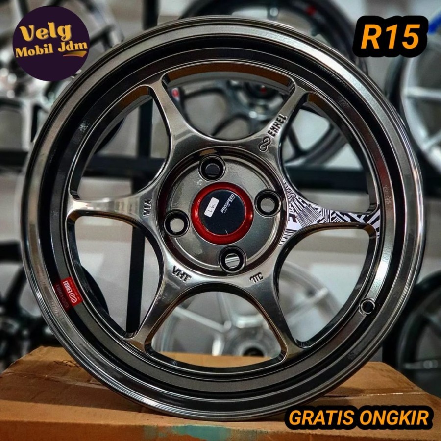 Jual velg ring 15 lebar 7 et 40 ENKEI PF FLOW FORMING velg mobil racing ...